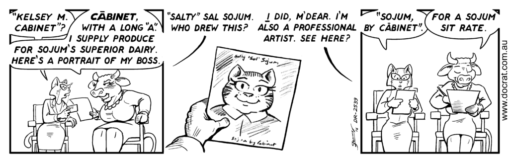 Calcium cow – portrait of Salty Sal – Doc Rat – A daily comic strip by ...