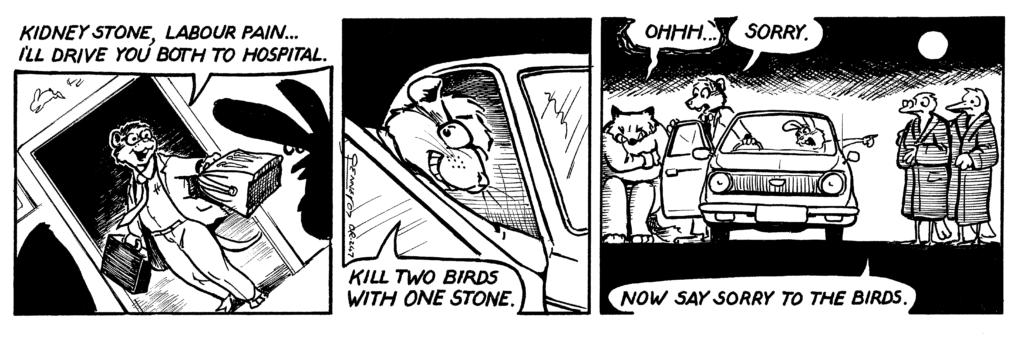 Setting out for hospital – Doc Rat – A daily comic strip by Jenner