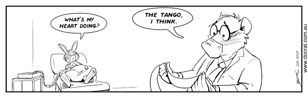 Dancing to the arrhythmia – Doc Rat – A daily comic strip by Jenner