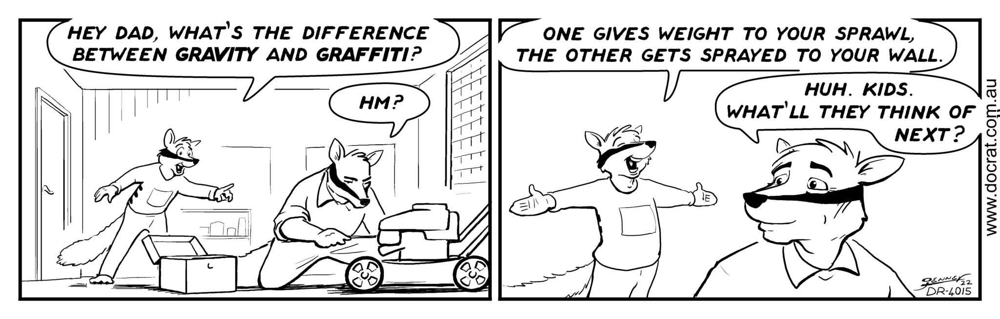 Jarrad’s light-hearted riddle – Doc Rat – A daily comic strip by Jenner
