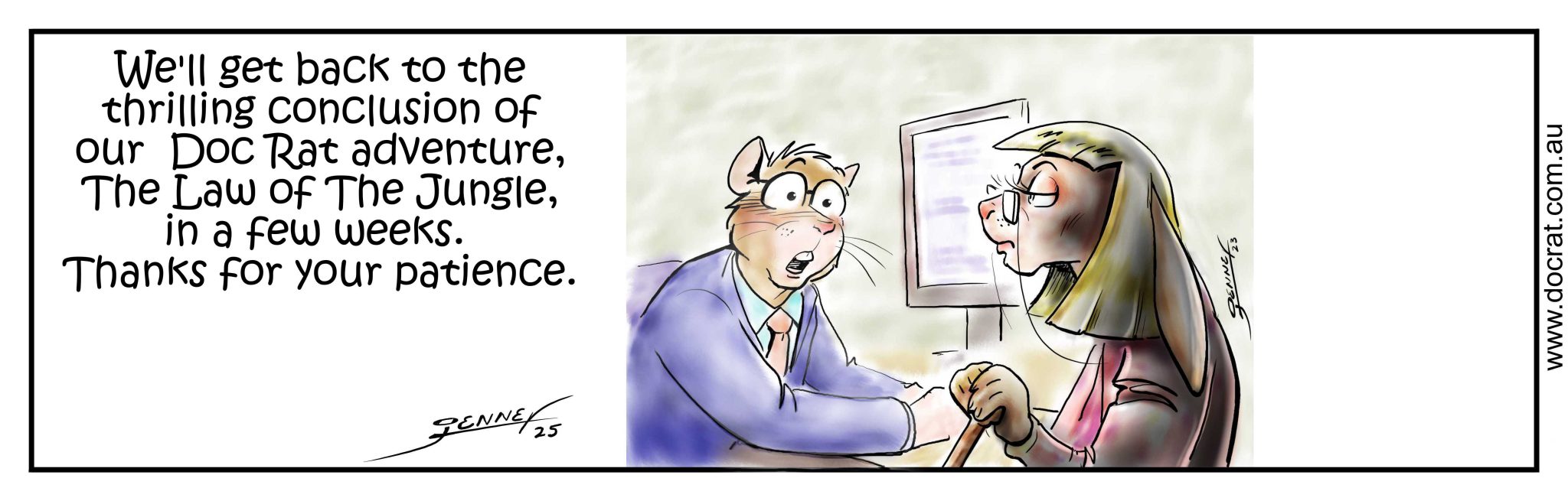 Rat Pause 2025 01 – Doc Rat – A daily comic strip by Jenner
