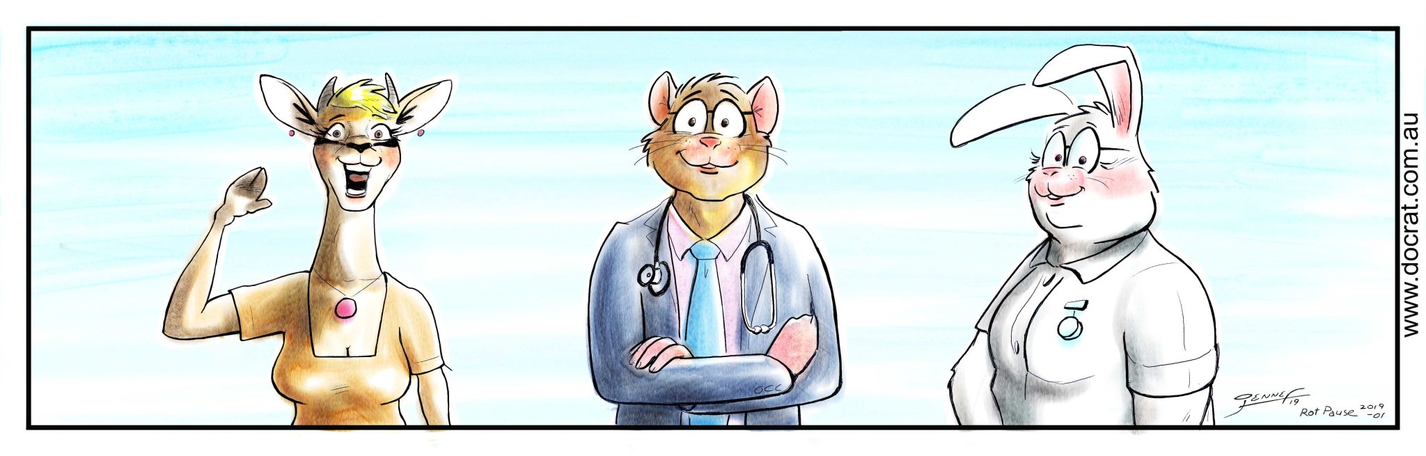 Rat Pause 2025 19 – Doc Rat – A daily comic strip by Jenner